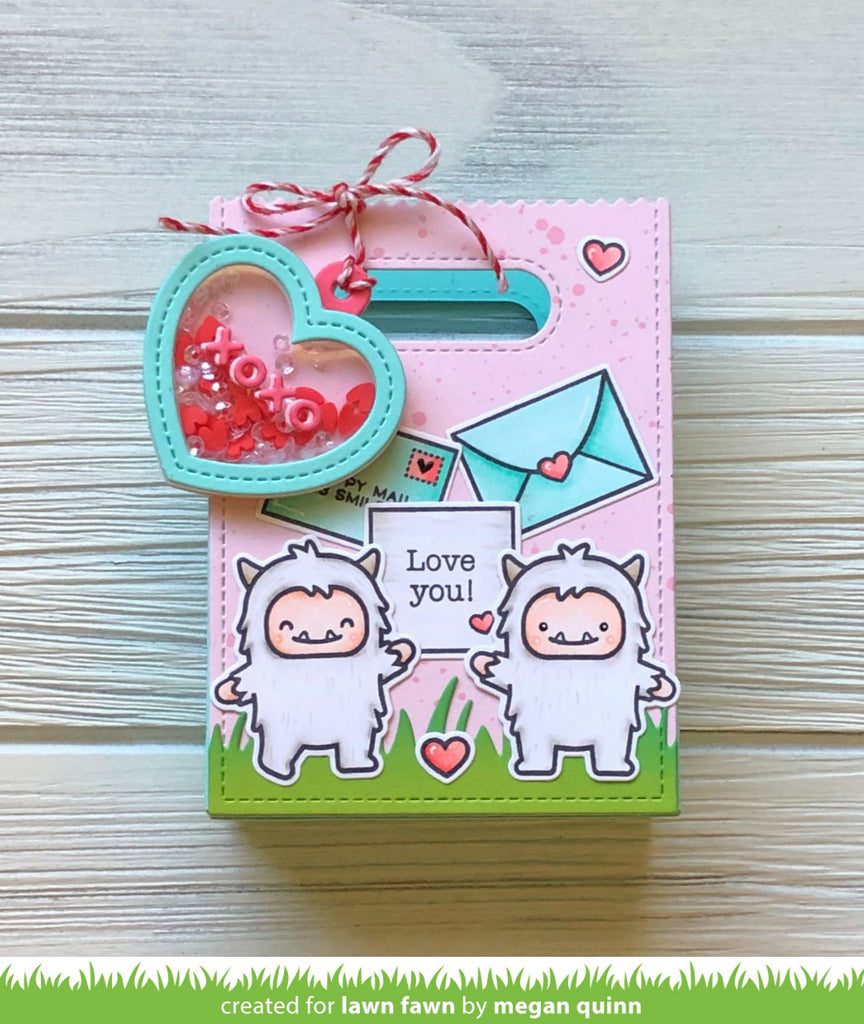 heart shaker gift tag | Lawn Fawn