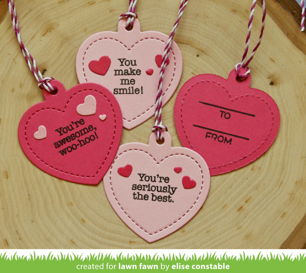 heart shaker gift tag | Lawn Fawn