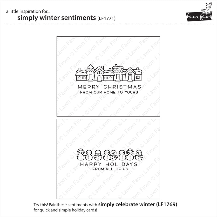 simply winter sentiments – Lawn Fawn
