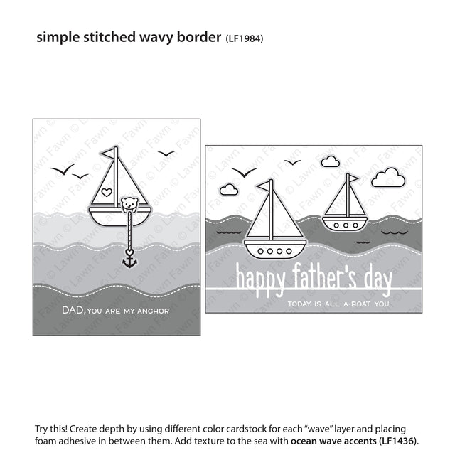 stitched simple wavy borders – Lawn Fawn