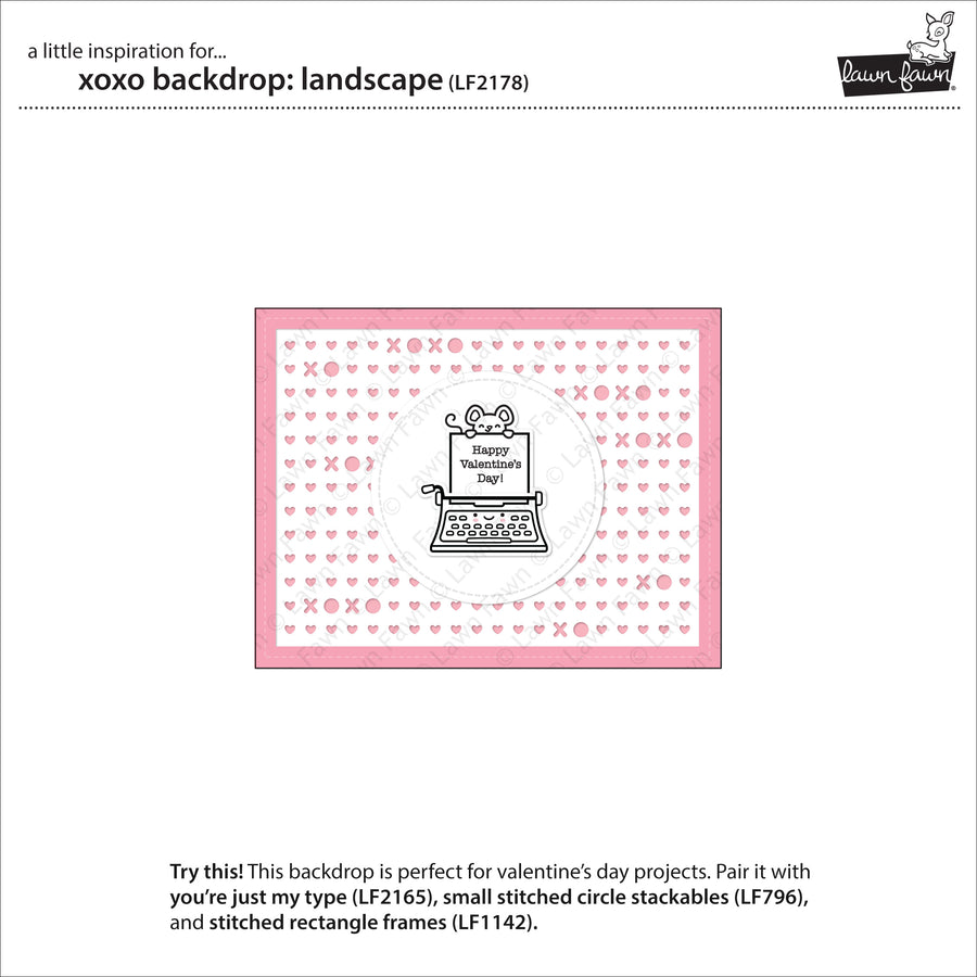 xoxo backdrop: landscape – Lawn Fawn