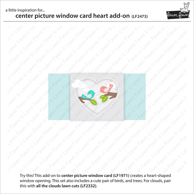 center picture window card heart add-on – Lawn Fawn