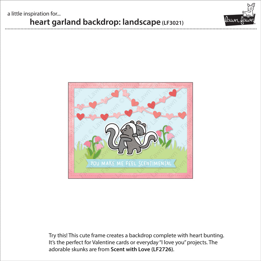 heart garland backdrop: landscape – Lawn Fawn