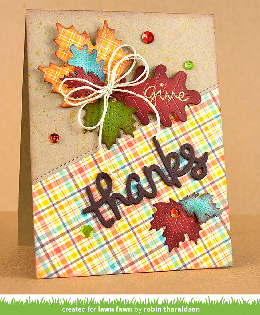 stitched leaves | Lawn Fawn