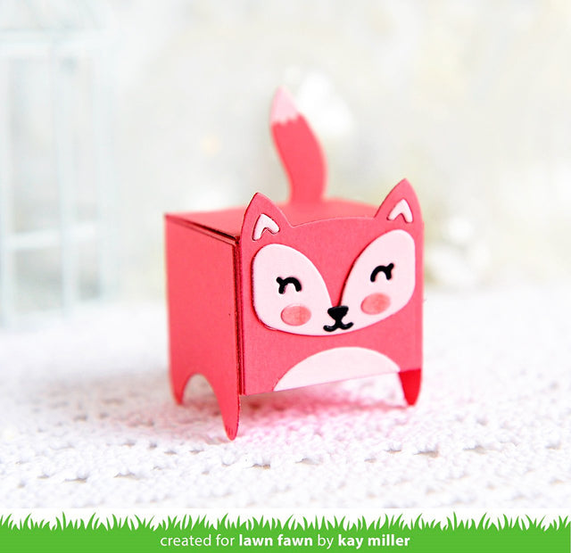 tiny gift box raccoon and fox add-on – Lawn Fawn