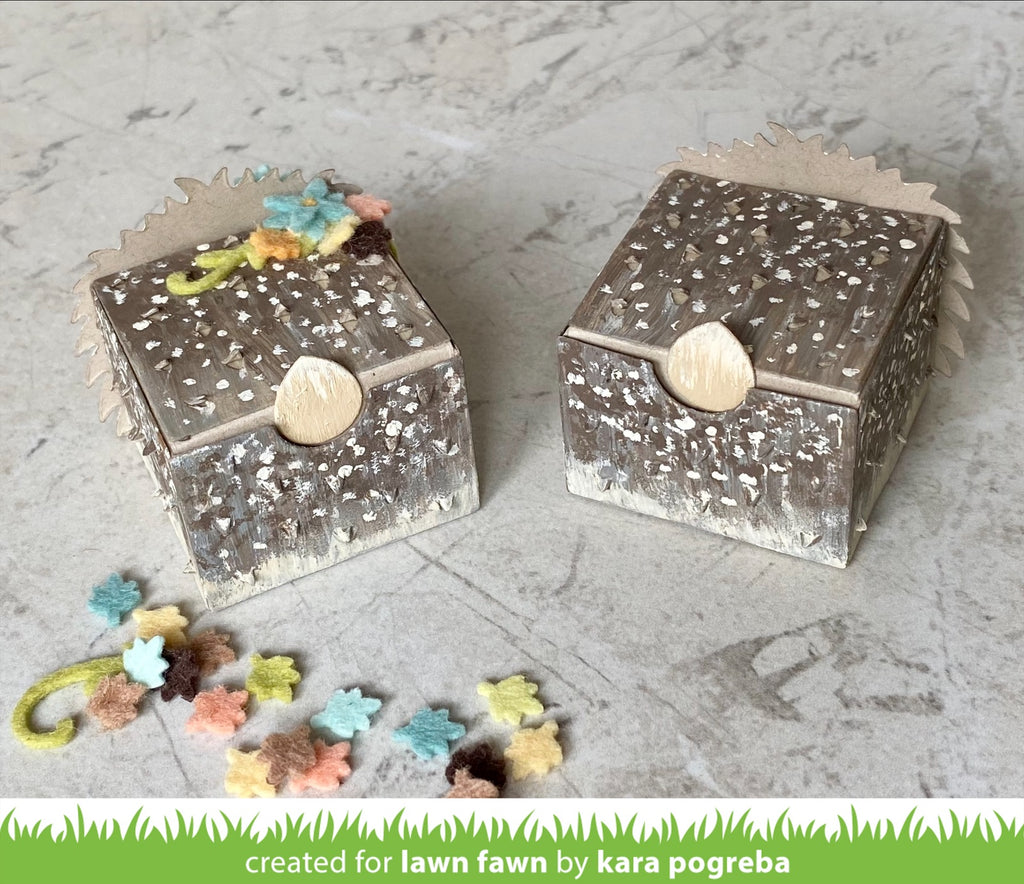 tiny gift box hedgehog add-on | Lawn Fawn