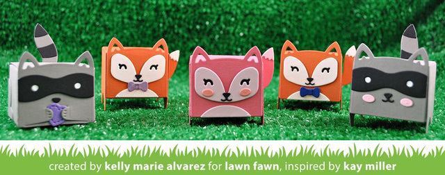tiny gift box raccoon and fox add-on – Lawn Fawn