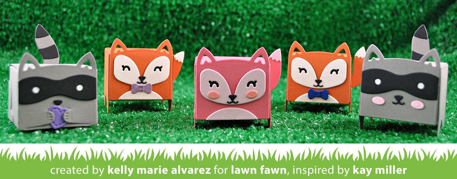 tiny gift box raccoon and fox add-on – Lawn Fawn