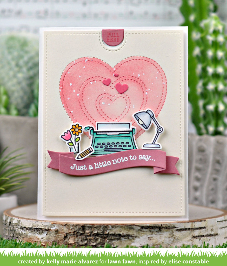 just stitching hearts | Lawn Fawn